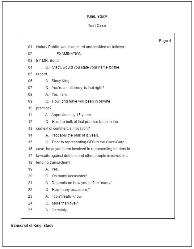 Create a Transcript Report